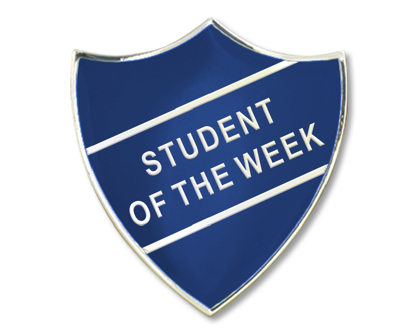 Student Of The Week Enamel Badge (Pack Of 5) - School Merit Stickers