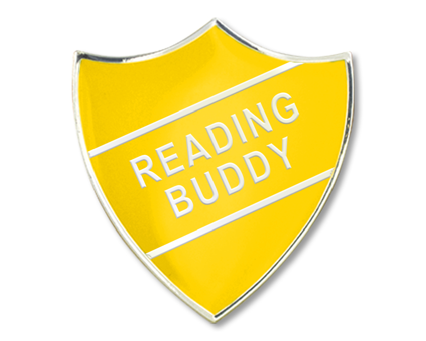 Reading Buddy Enamel Badge (Pack Of 5) - School Merit Stickers