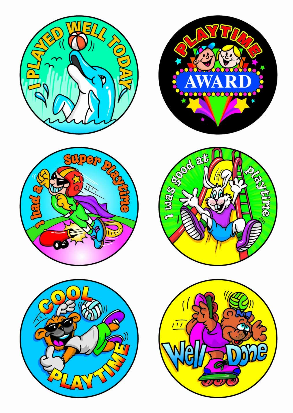 Playtime Sticker Multipack - School Merit Stickers