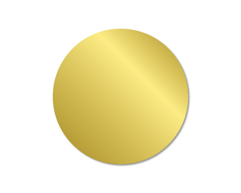 Plain Metallic Gold Dot 43mm - School Merit Stickers