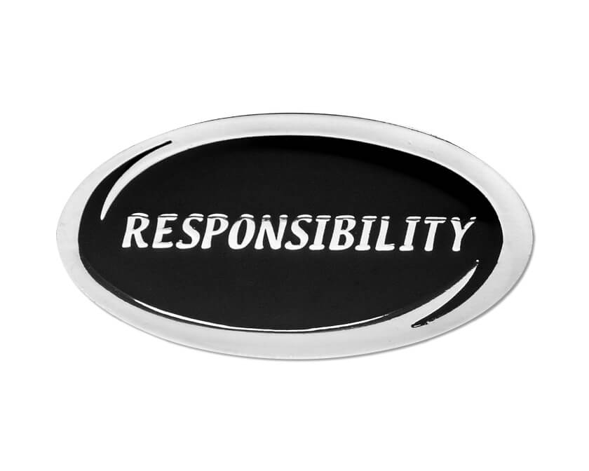 Responsibility 'Values' Enamel Badge - School Merit Stickers