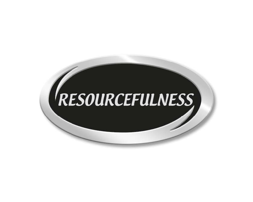 Resourcefulness 'Values' Enamel Badge - School Merit Stickers