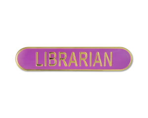 Librarian Badge Purple (Pack Of 5) - School Merit Stickers