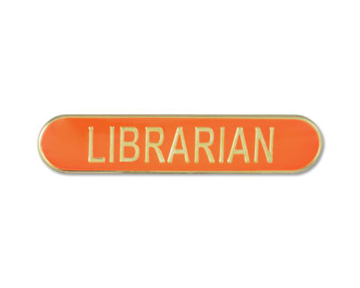 Librarian Badge Orange (Pack Of 5) - School Merit Stickers