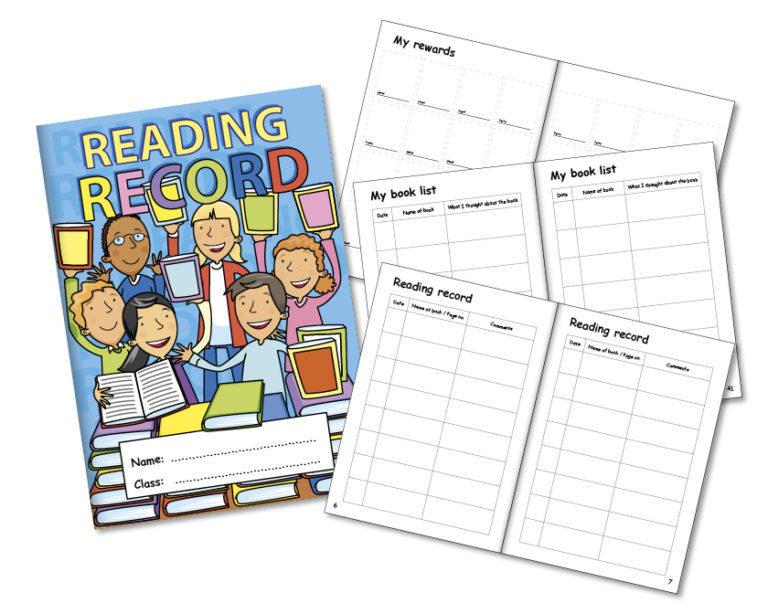 Ks2 Reading Record Book (Pack Of 20) - School Merit Stickers
