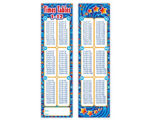 Times Tables Bookmark - School Merit Stickers