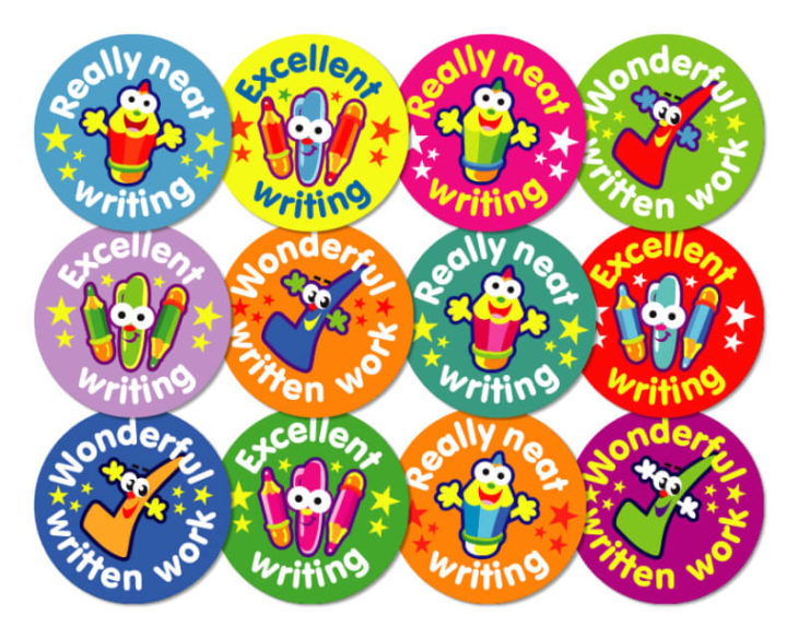 Excellent Writing Stickers - School Merit Stickers