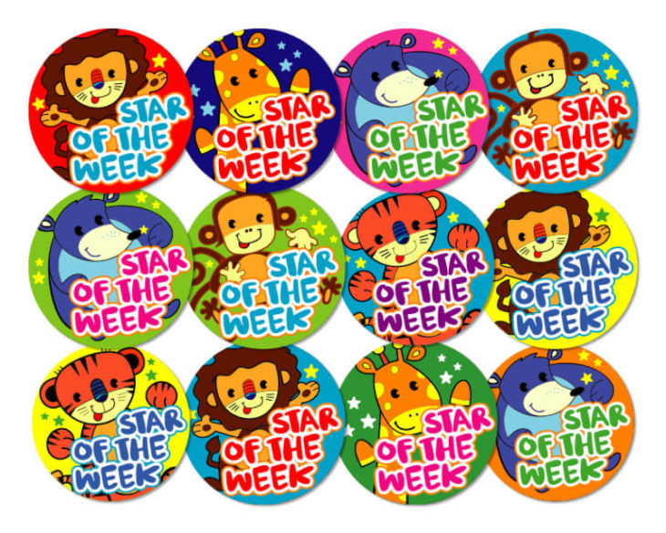 Star Of The Week Megamix Stickers - School Merit Stickers