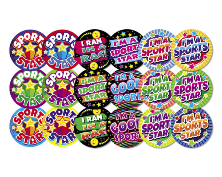 Attendance Star Badges Big Box - School Merit Stickers