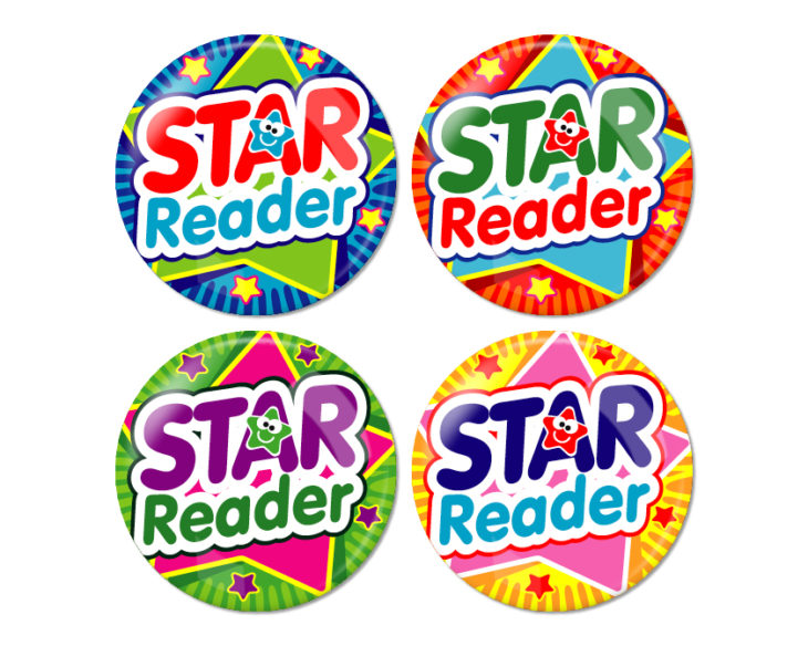 Star Reader Badge Box - School Merit Stickers