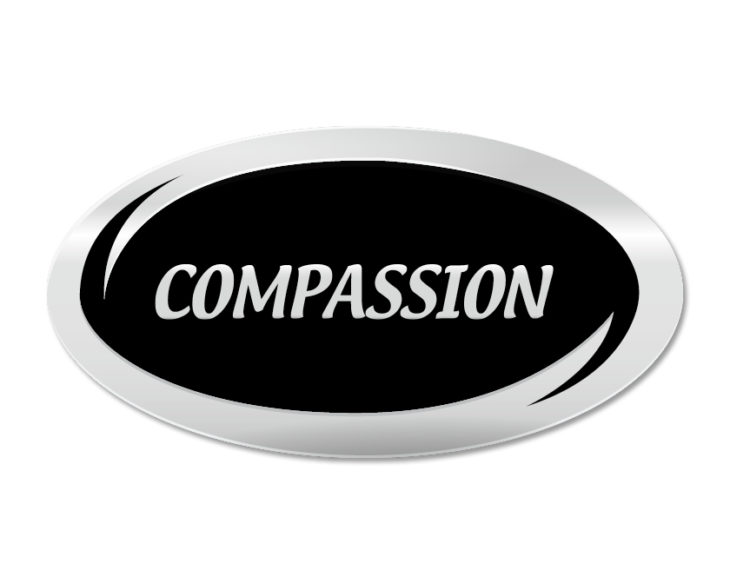 Compassion Oval Value Badge - School Merit Stickers