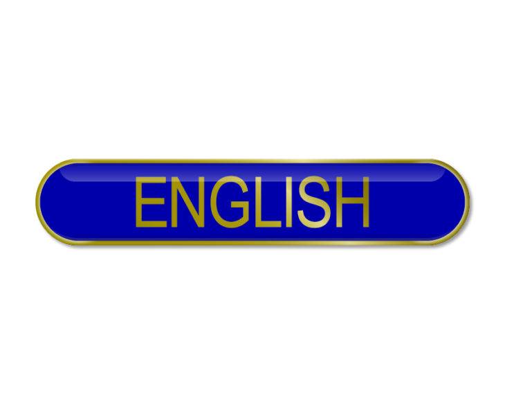 English Badge Blue - School Merit Stickers