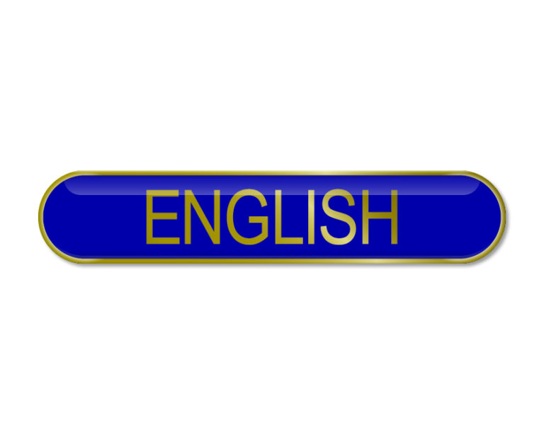 English Badge Blue - School Merit Stickers