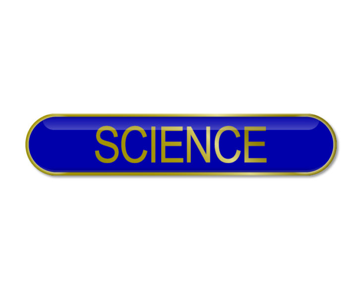 Science Badge Blue - School Merit Stickers