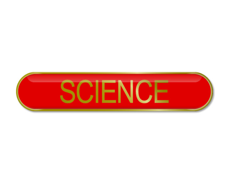 Science Badge Red - School Merit Stickers
