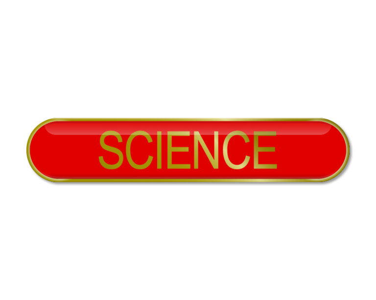 Science Badge Red - School Merit Stickers