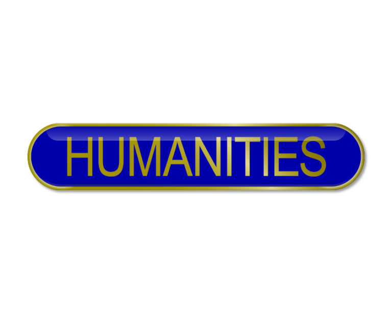 Humanities Badge Blue - School Merit Stickers