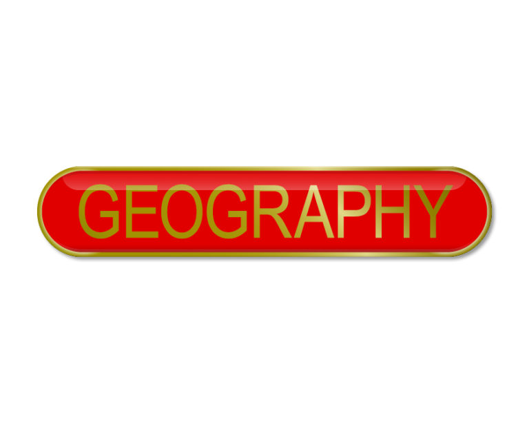 Geography Badge Red - School Merit Stickers