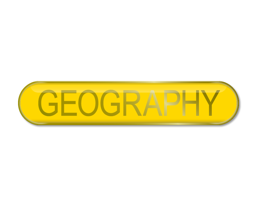 Geography Badge Yellow - School Merit Stickers