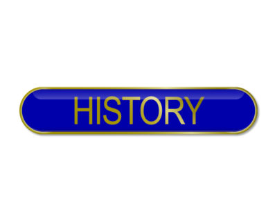 History Badge Blue - School Merit Stickers