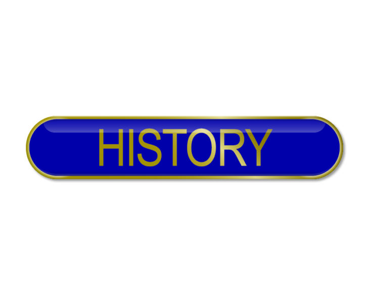 History Badge Blue - School Merit Stickers