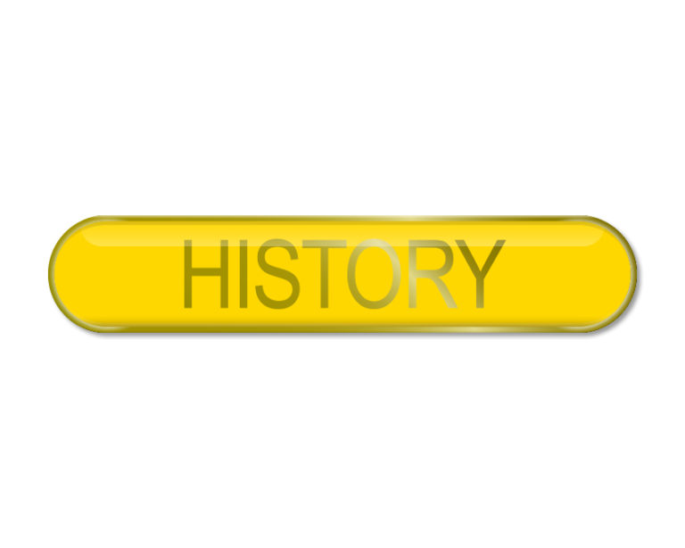 History Badge Yellow - School Merit Stickers