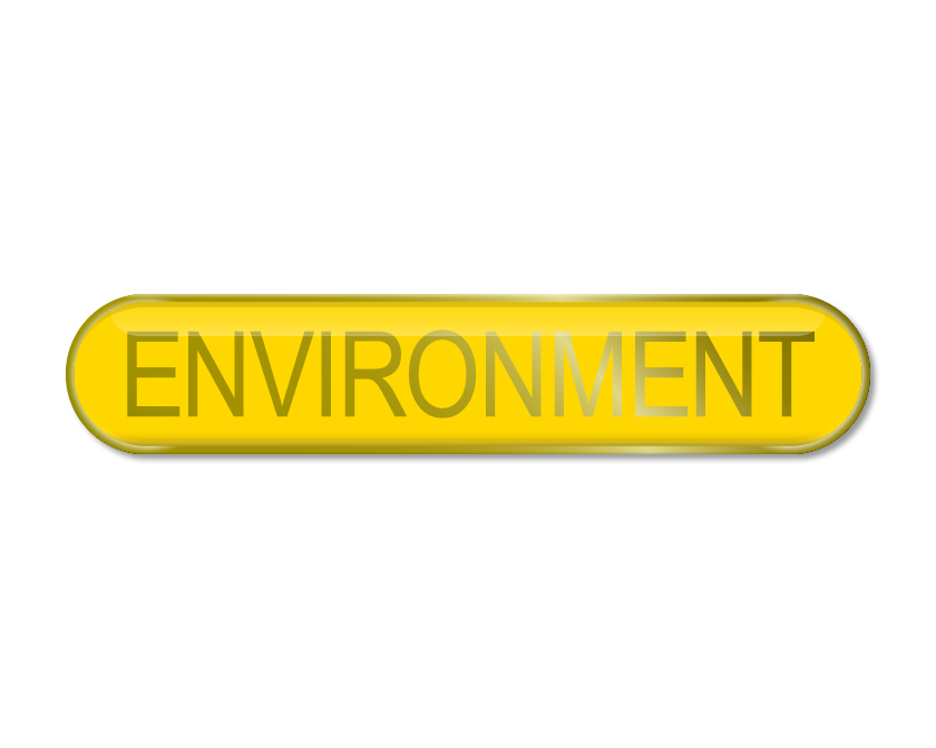Environment Badge Yellow - School Merit Stickers