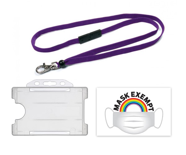 Mask Exempt Lanyard - School Merit Stickers