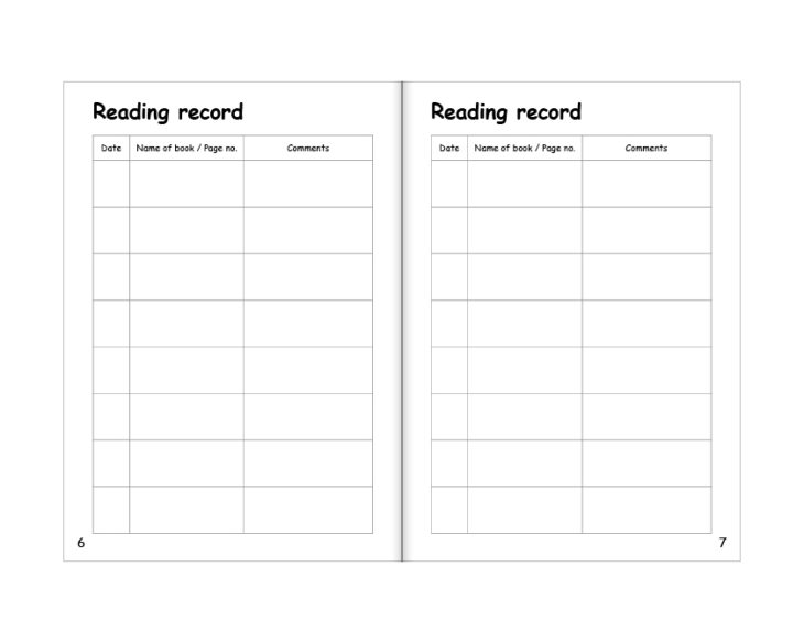Ks2 Reading Record Book (Pack Of 20)