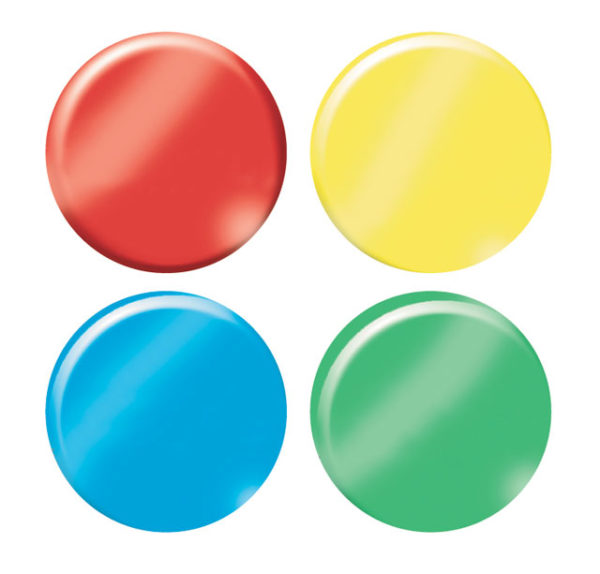 Plain Mixed Button Badges - School Merit Stickers