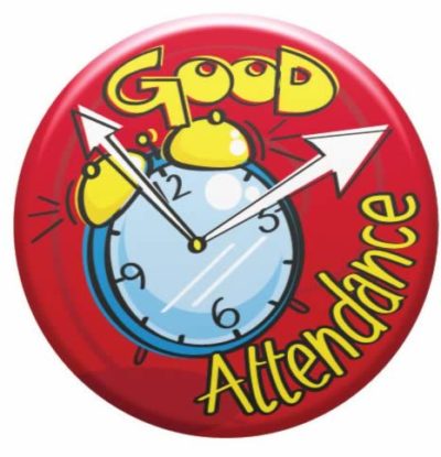 Attendance Button Badges - School Merit Stickers