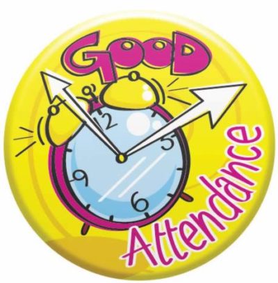 Attendance Button Badges - School Merit Stickers