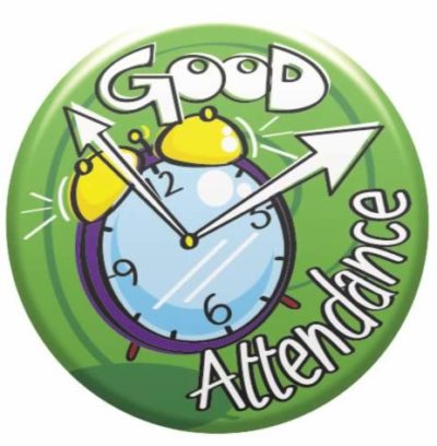 Attendance Button Badges - School Merit Stickers