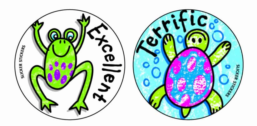 Excellent & Terrific Sticker - School Merit Stickers