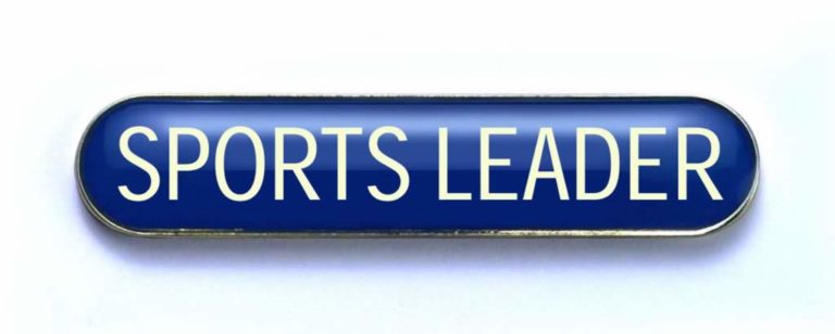 Sports Leader Badge Blue (Pack Of 5) - School Merit Stickers
