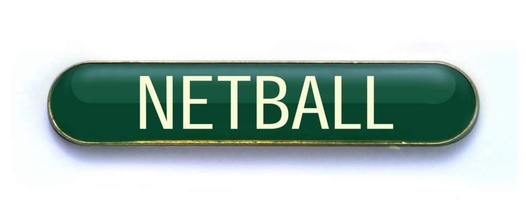Netball Badge Green (Pack Of 5) - School Merit Stickers