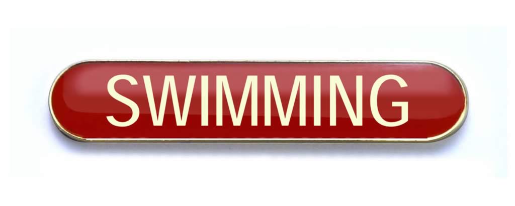 Swimming Badge Red (Pack Of 5) - School Merit Stickers