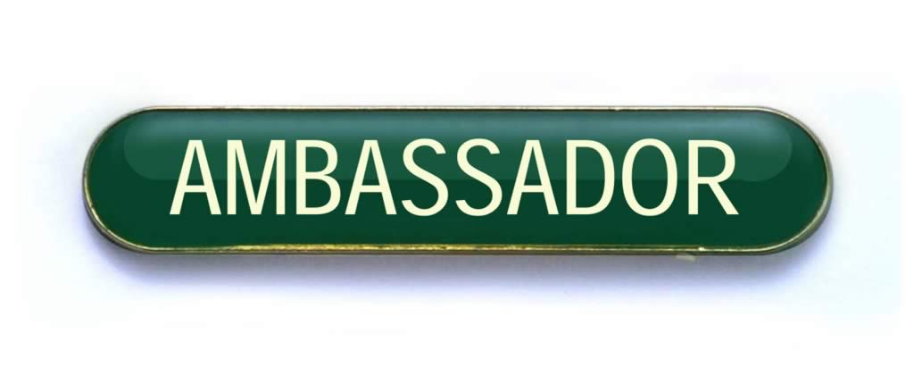 Ambassador Badge Green (Pack Of 5) - School Merit Stickers