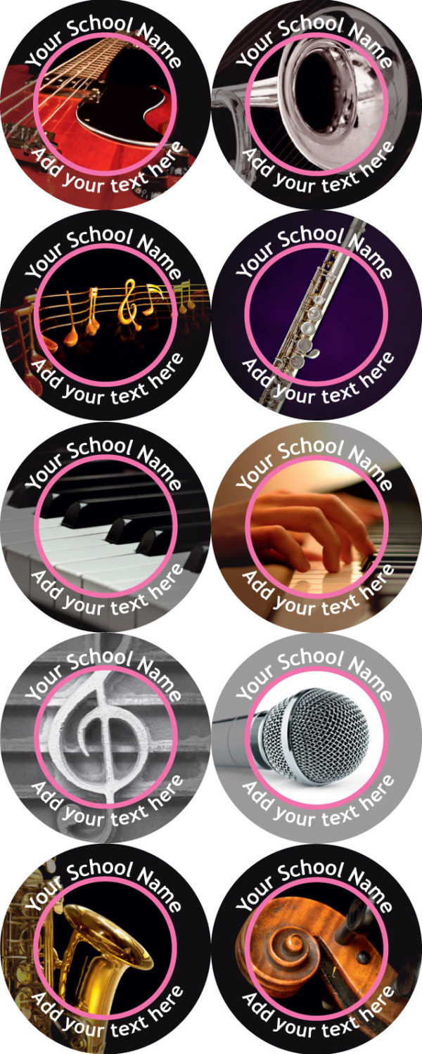 Music Stickers - School Merit Stickers