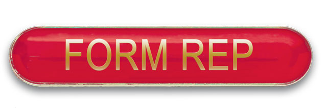 Form Rep Badge Red (Pack Of 5) - School Merit Stickers