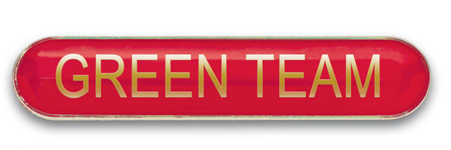 Green Team Badge Red (Pack Of 5) - School Merit Stickers