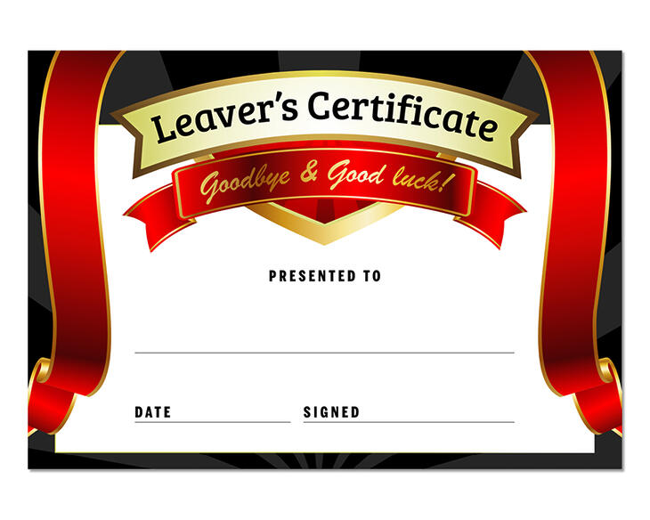 Leavers Certificates - School Merit Stickers