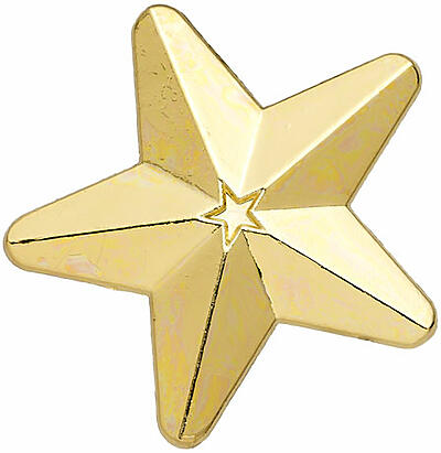 Gold 3D Star Badges Big Box - School Merit Stickers