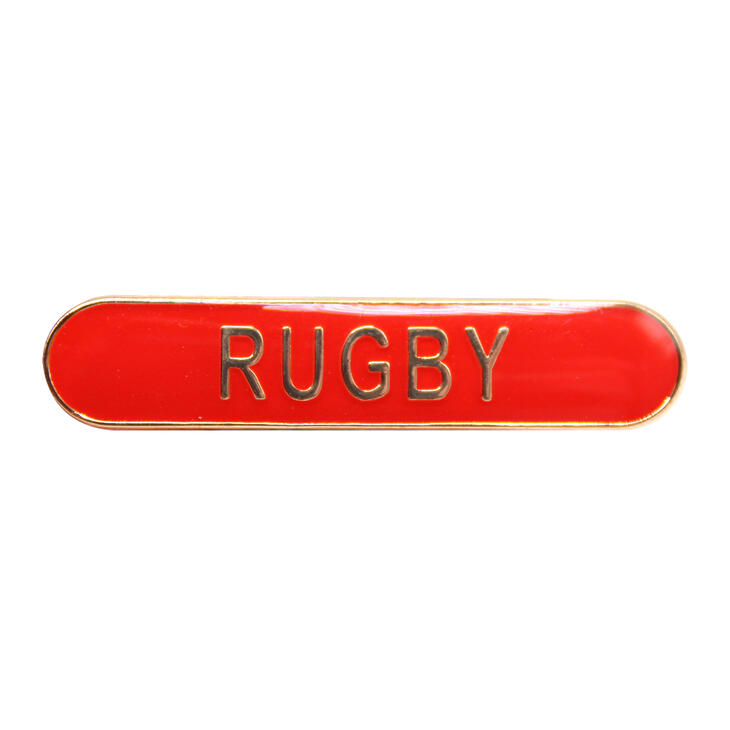 Rugby Enamel Badge (Red) - School Merit Stickers