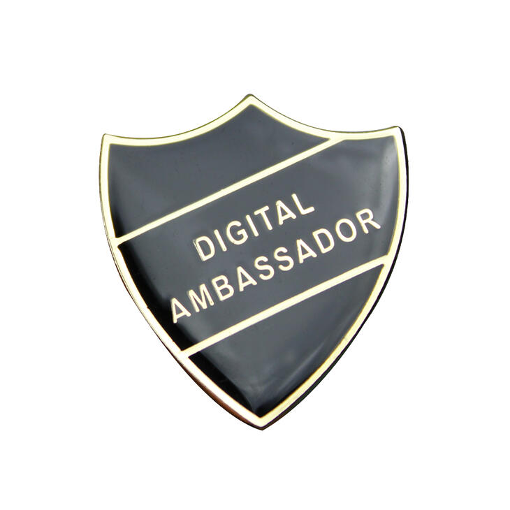DIGITAL AMBASSADOR badge in black (pack of 5) - School Merit Stickers