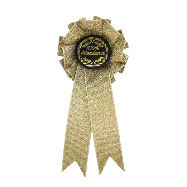 100% Attendance Ribbon Rosette - School Merit Stickers