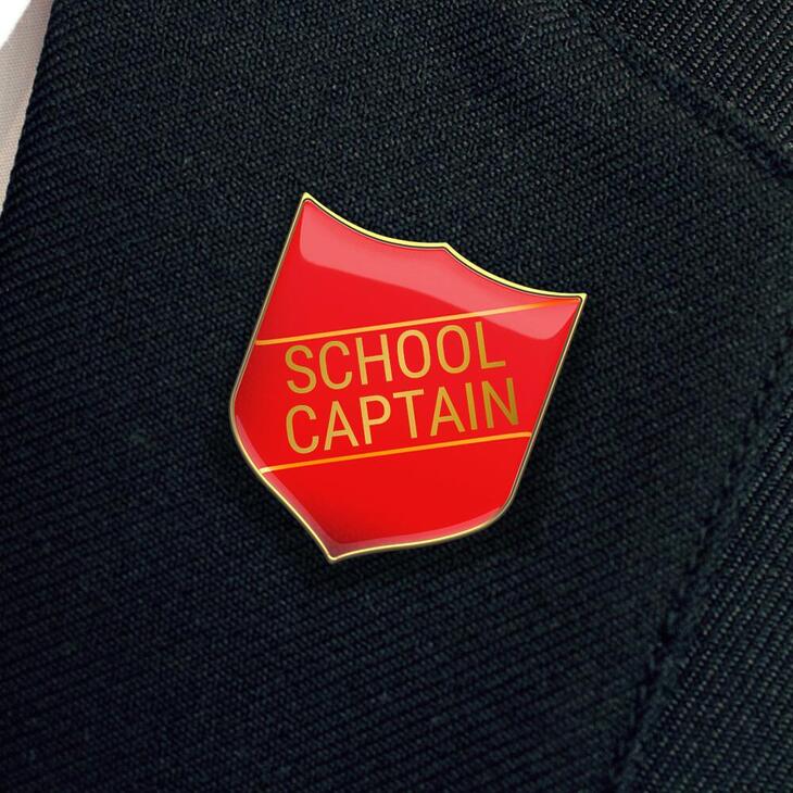 School Captain Badge Red (Pack Of 5) - School Merit Stickers